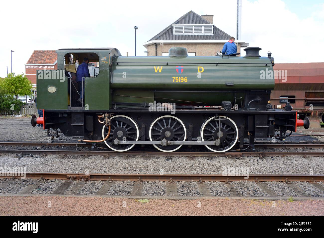 Preserved British steam loco Hunslet Austerity WD 196 working at the ...