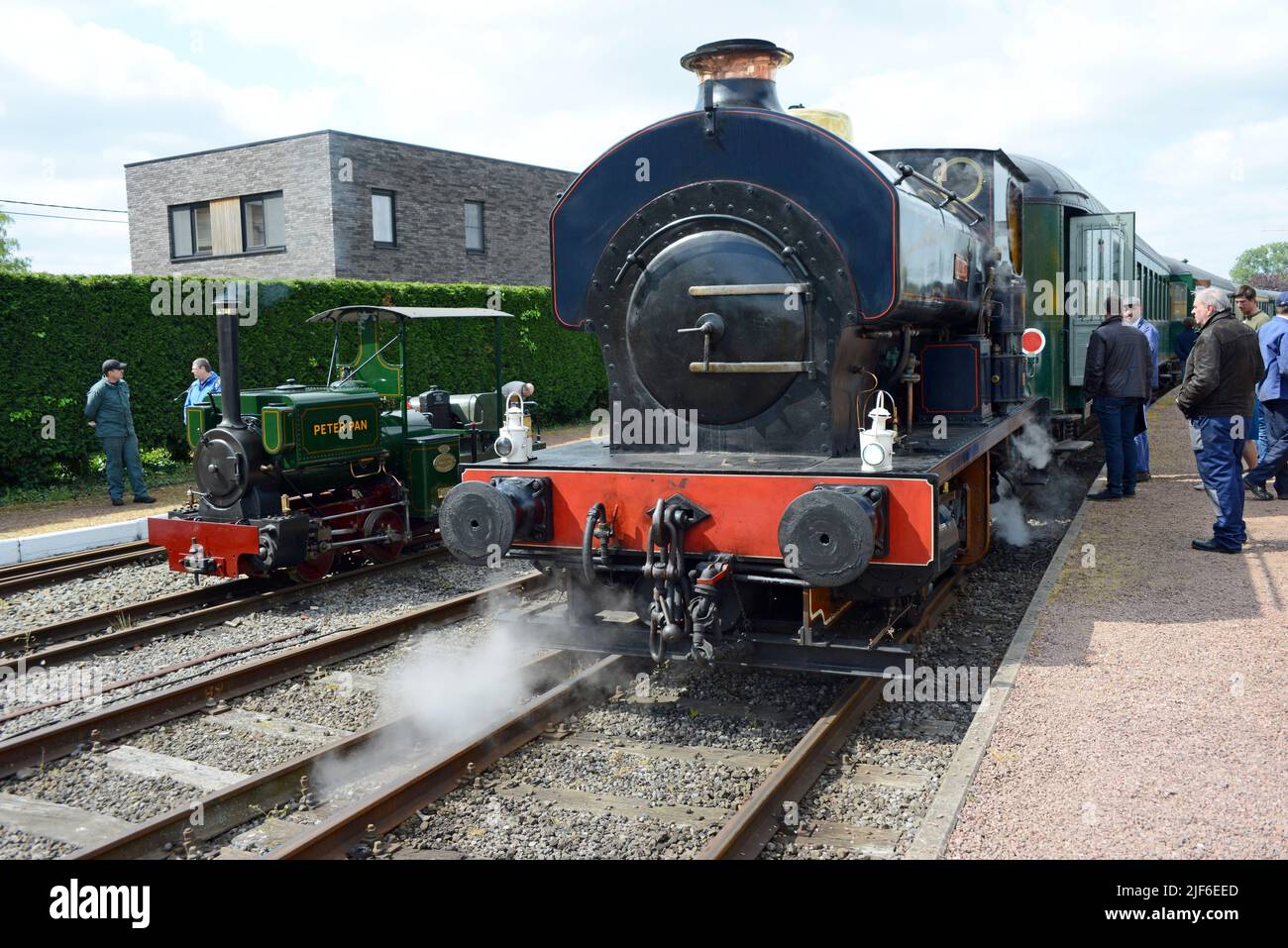 Avonside industrial steam loco "Fred" alongside Kerr Stuart narrow ...