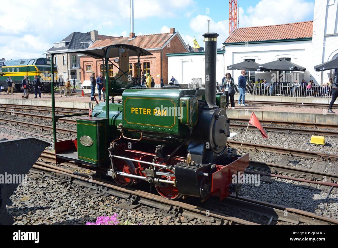 1922 Vintage Kerr Stuart narrow gauge steam locomotive "Peter Pan" seen ...