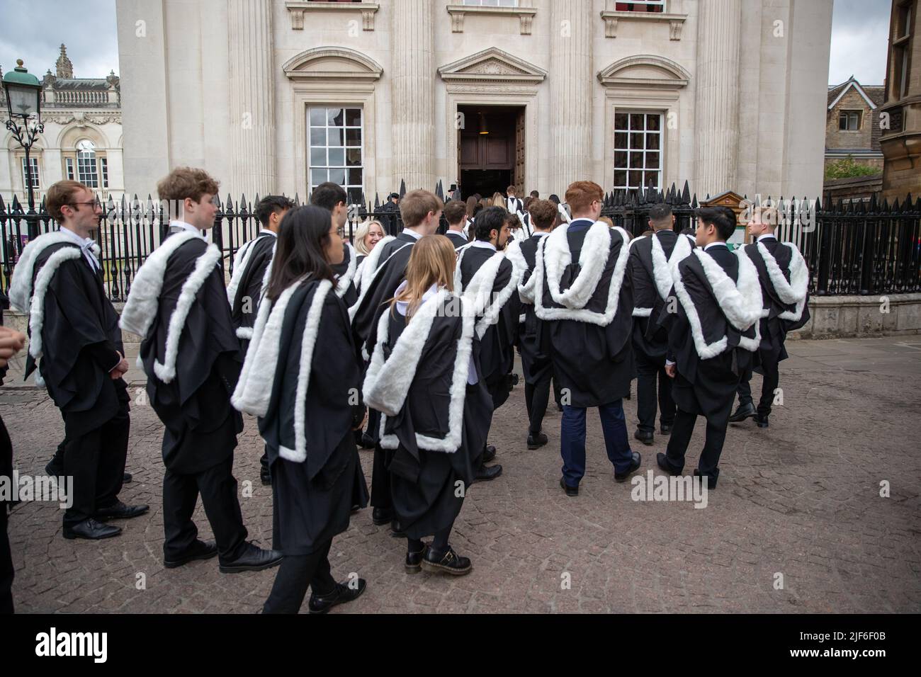 Picture dated June 29th shows students from King’s College Cambridge on ...
