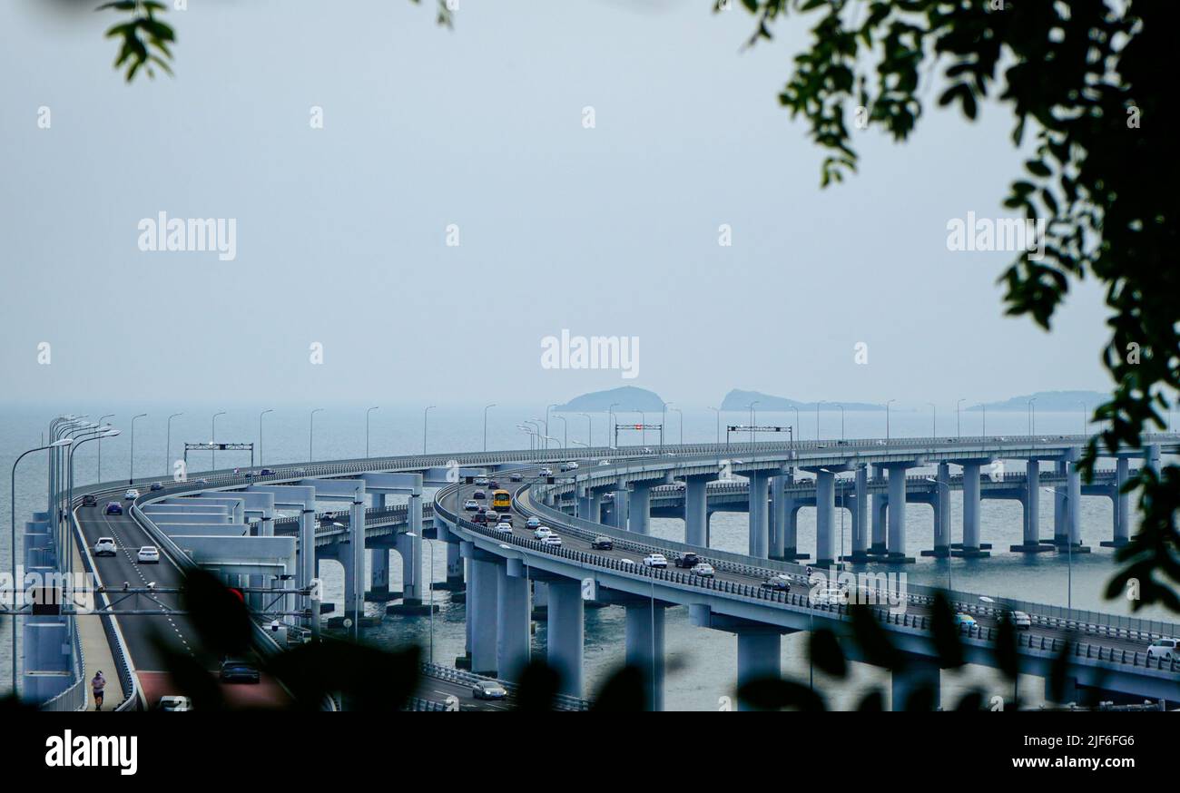 The view of Dalian Xinghai Bay Bridge. Dalian, China Stock Photo - Alamy