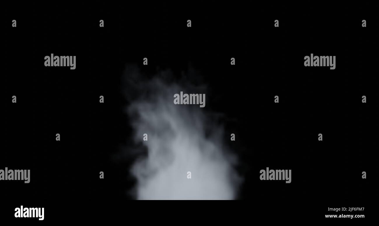 3d render of quick steam or smoke texture isolated on black Stock Photo ...