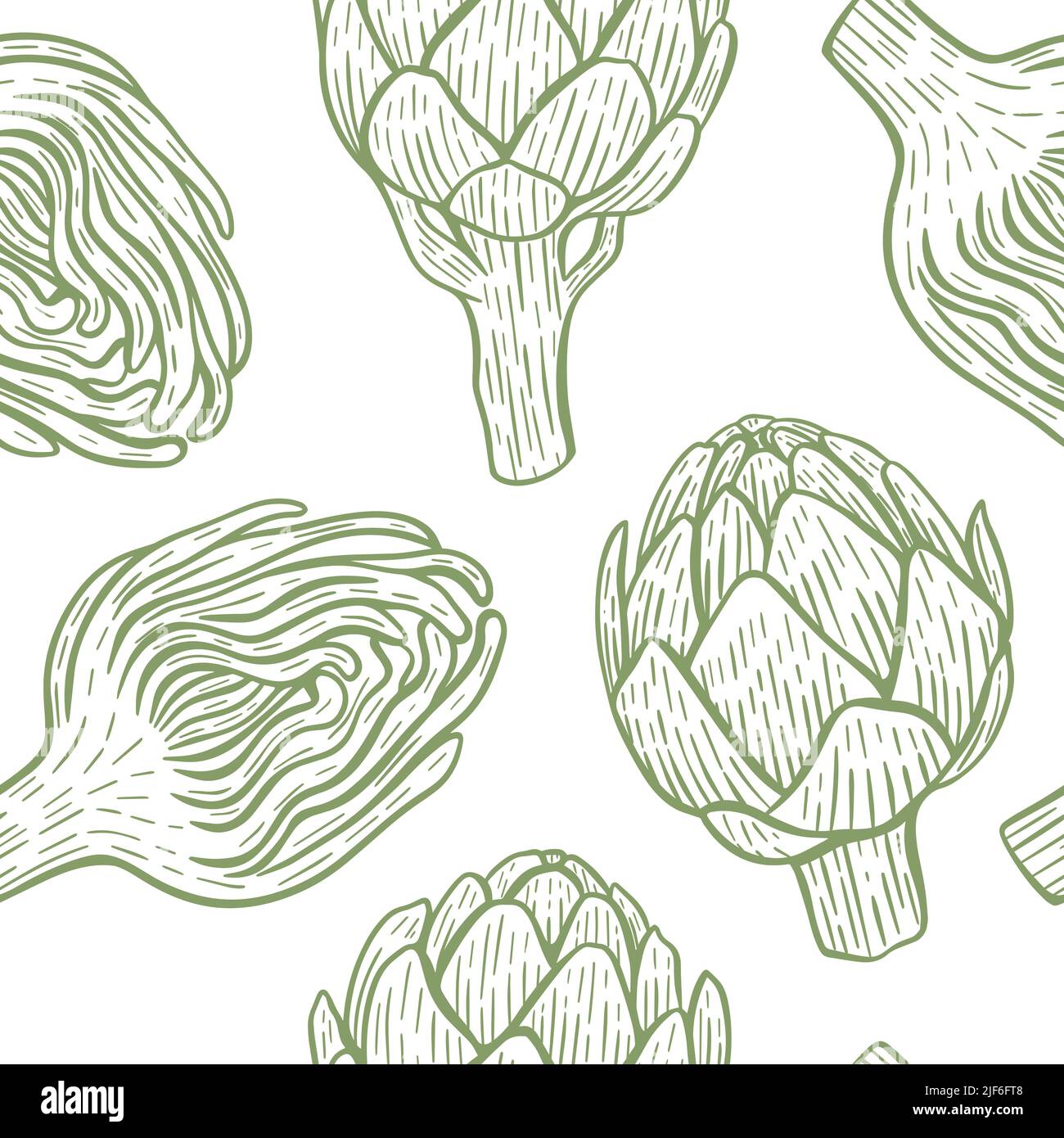 Artichoke fruit hand engraving seamless pattern vector Stock Vector ...