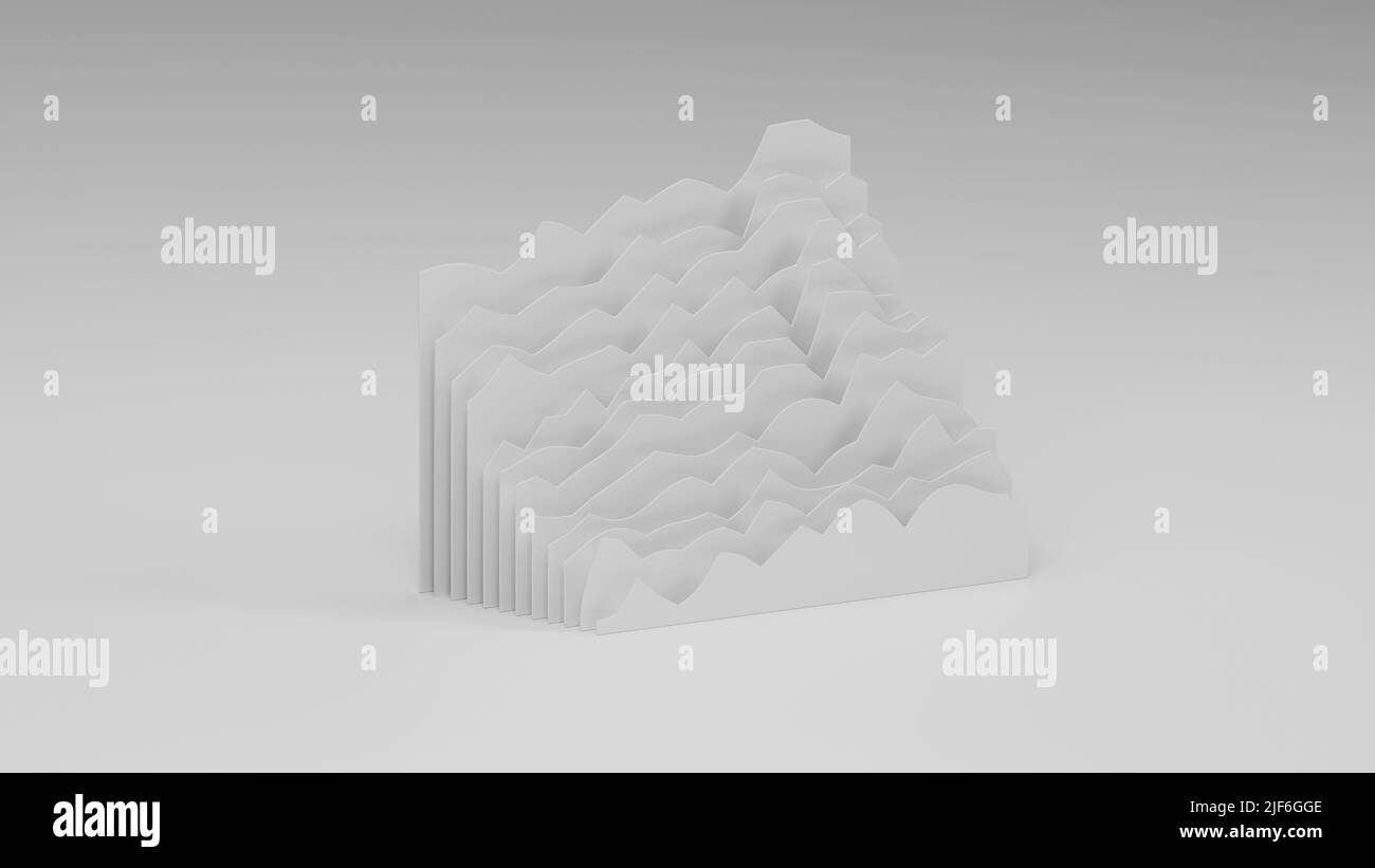 A Set of white charts 3D render Stock Photo - Alamy