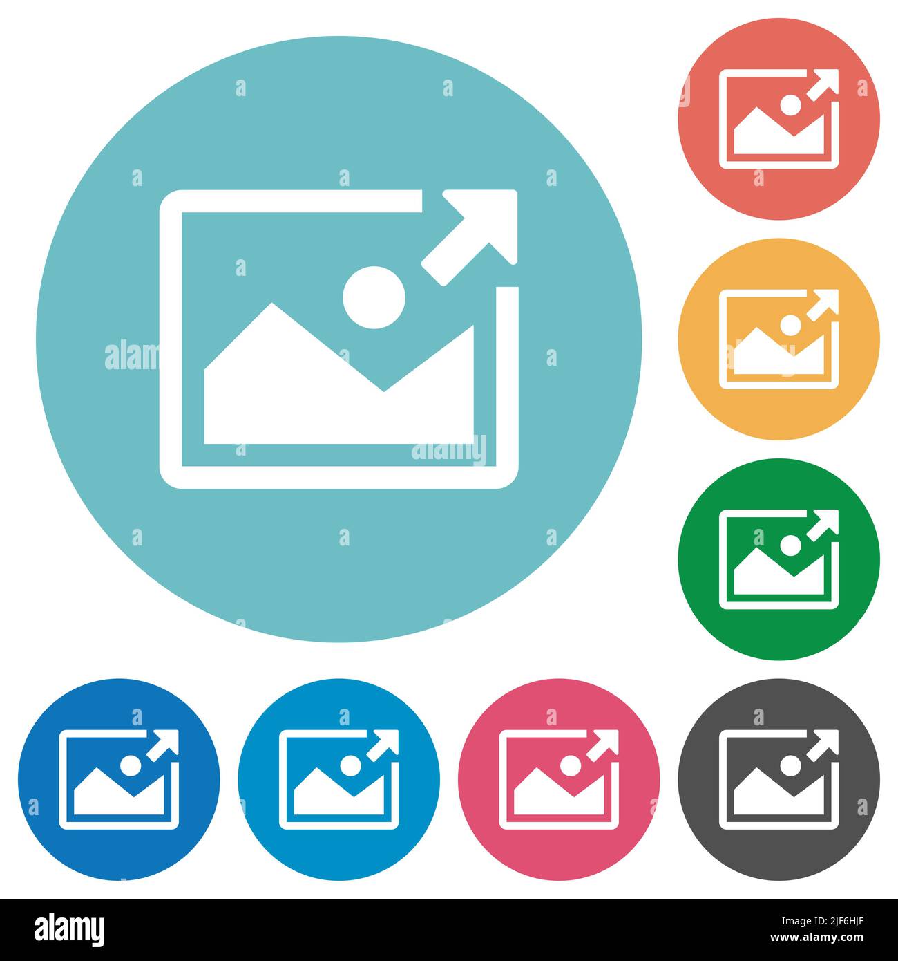 Export image flat white icons on round color backgrounds Stock Vector ...