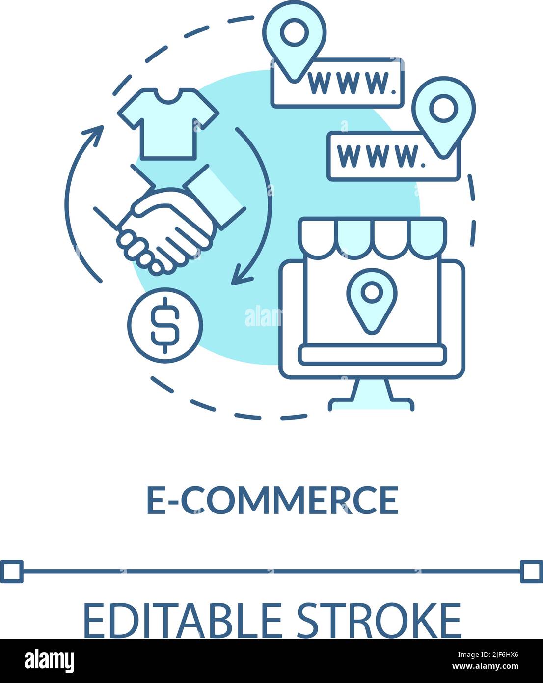E commerce turquoise concept icon Stock Vector Image & Art - Alamy