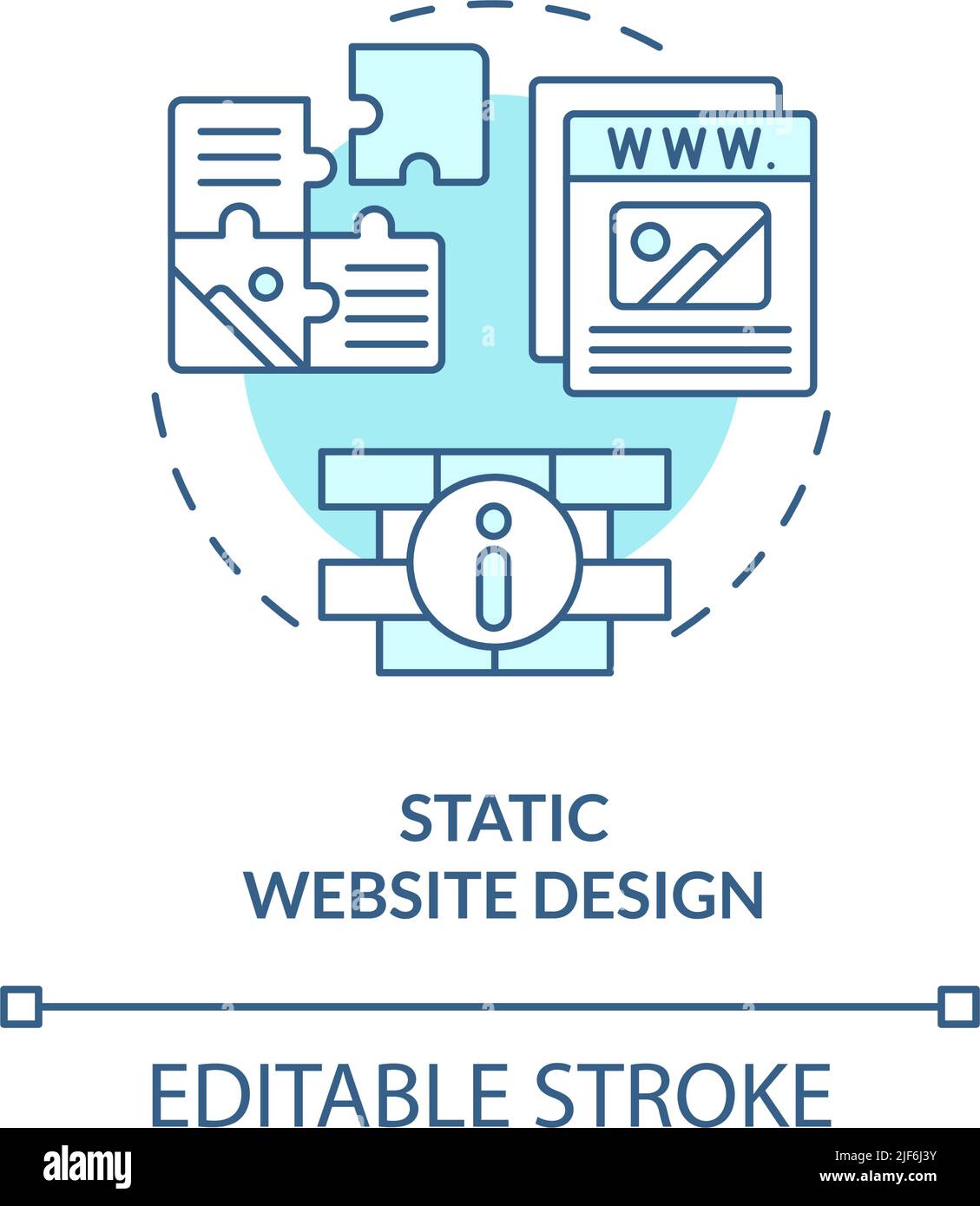 Static website design turquoise concept icon Stock Vector Image & Art ...