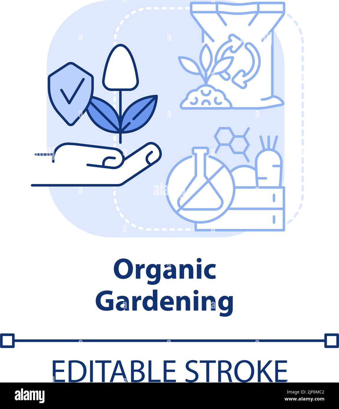 Organic gardening light blue concept icon Stock Vector Image & Art - Alamy