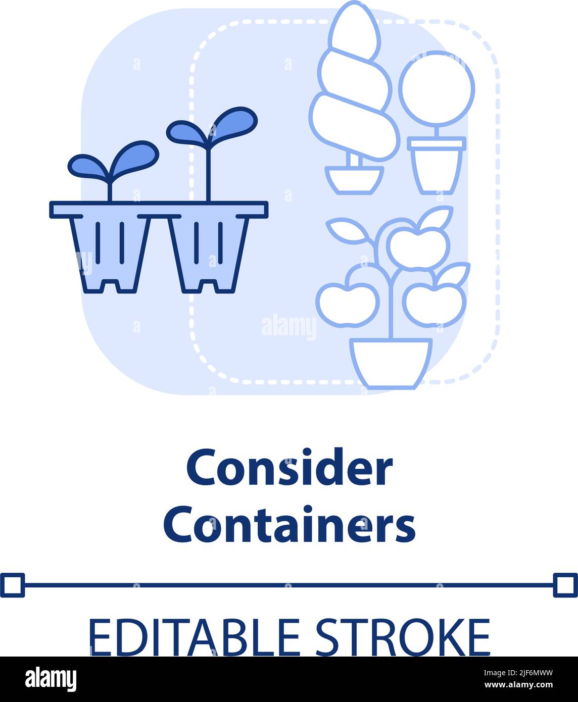 Consider containers light blue concept icon Stock Vector Image & Art ...