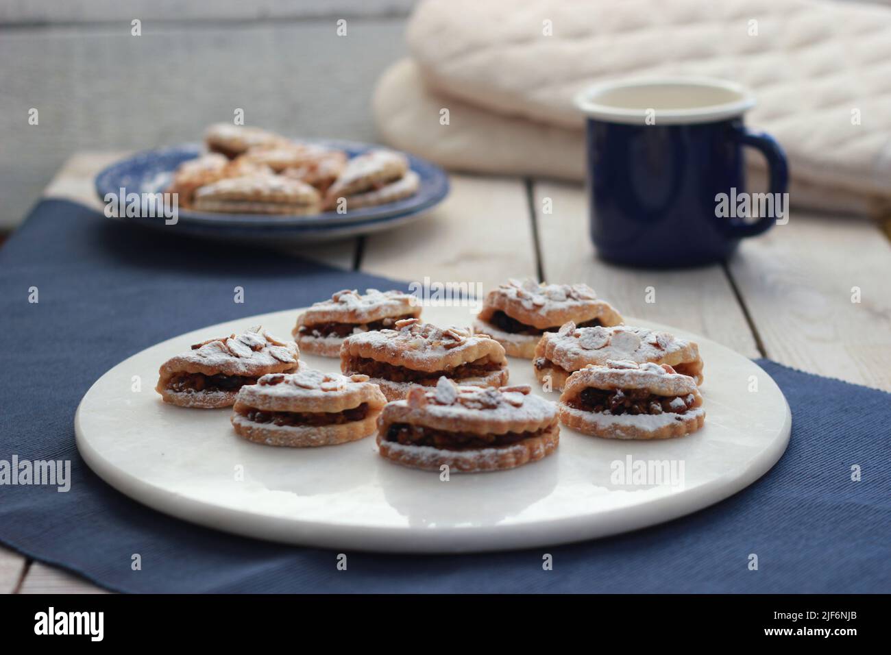 baked cookie presentation, flour cookie, food photography concept Stock ...