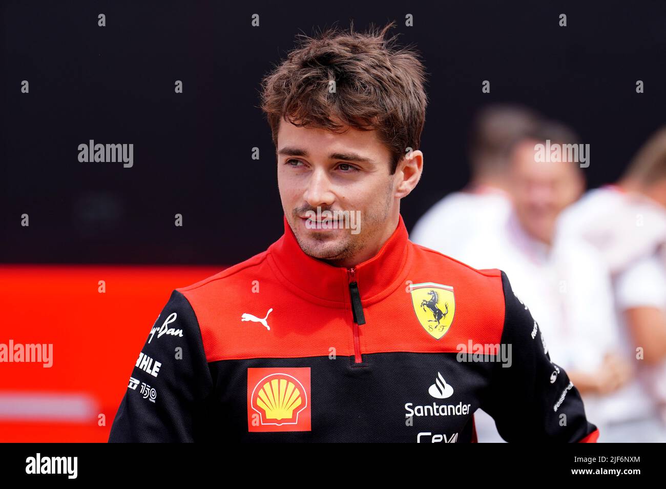 Ferrari's Charles Leclerc in the paddock ahead of the British Grand ...