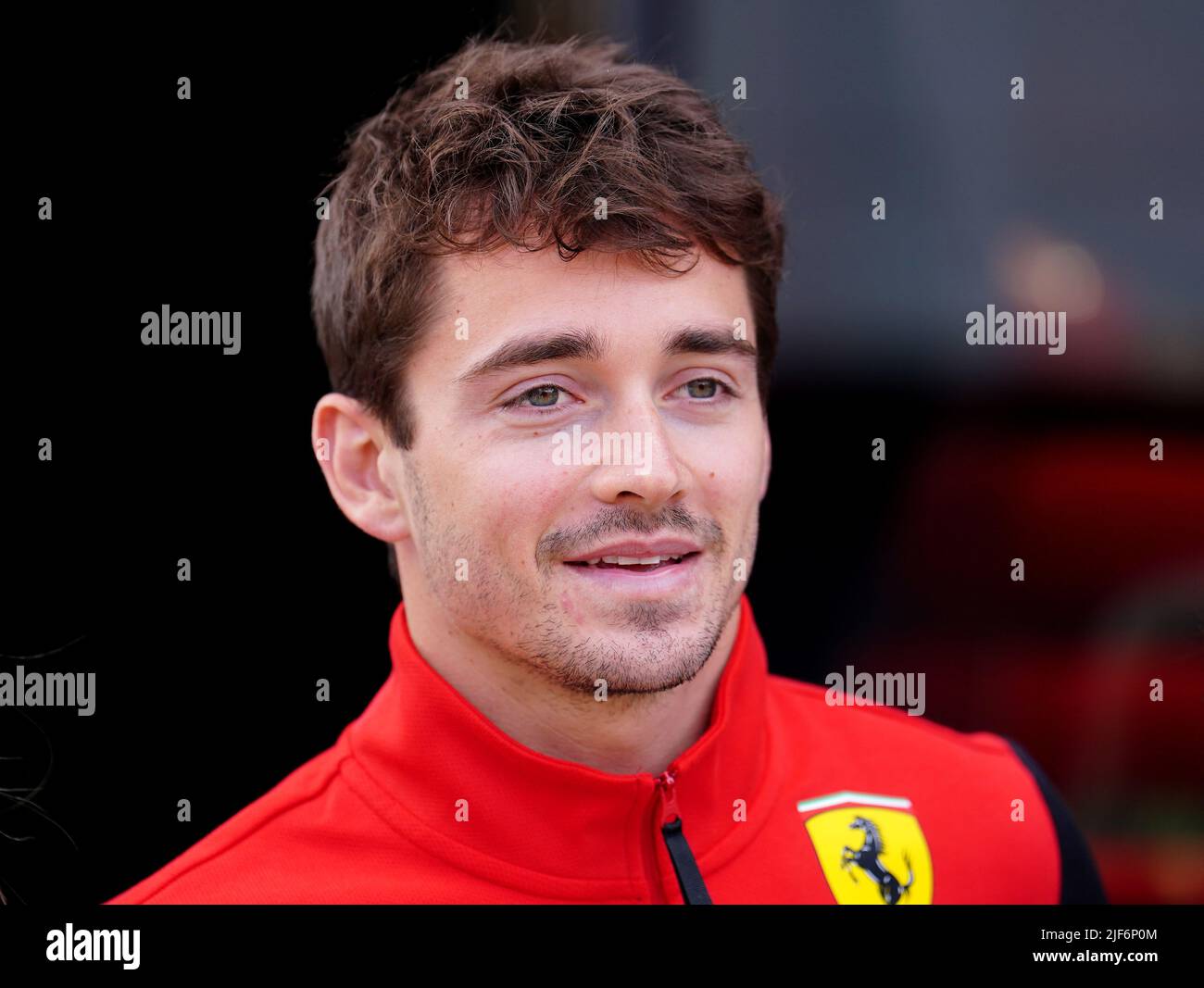 Ferrari's Charles Leclerc in the paddock ahead of the British Grand ...