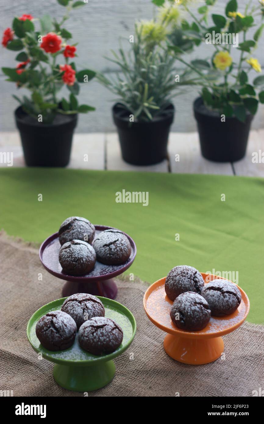 baked cookie presentation, flour cookie, food photography concept Stock ...