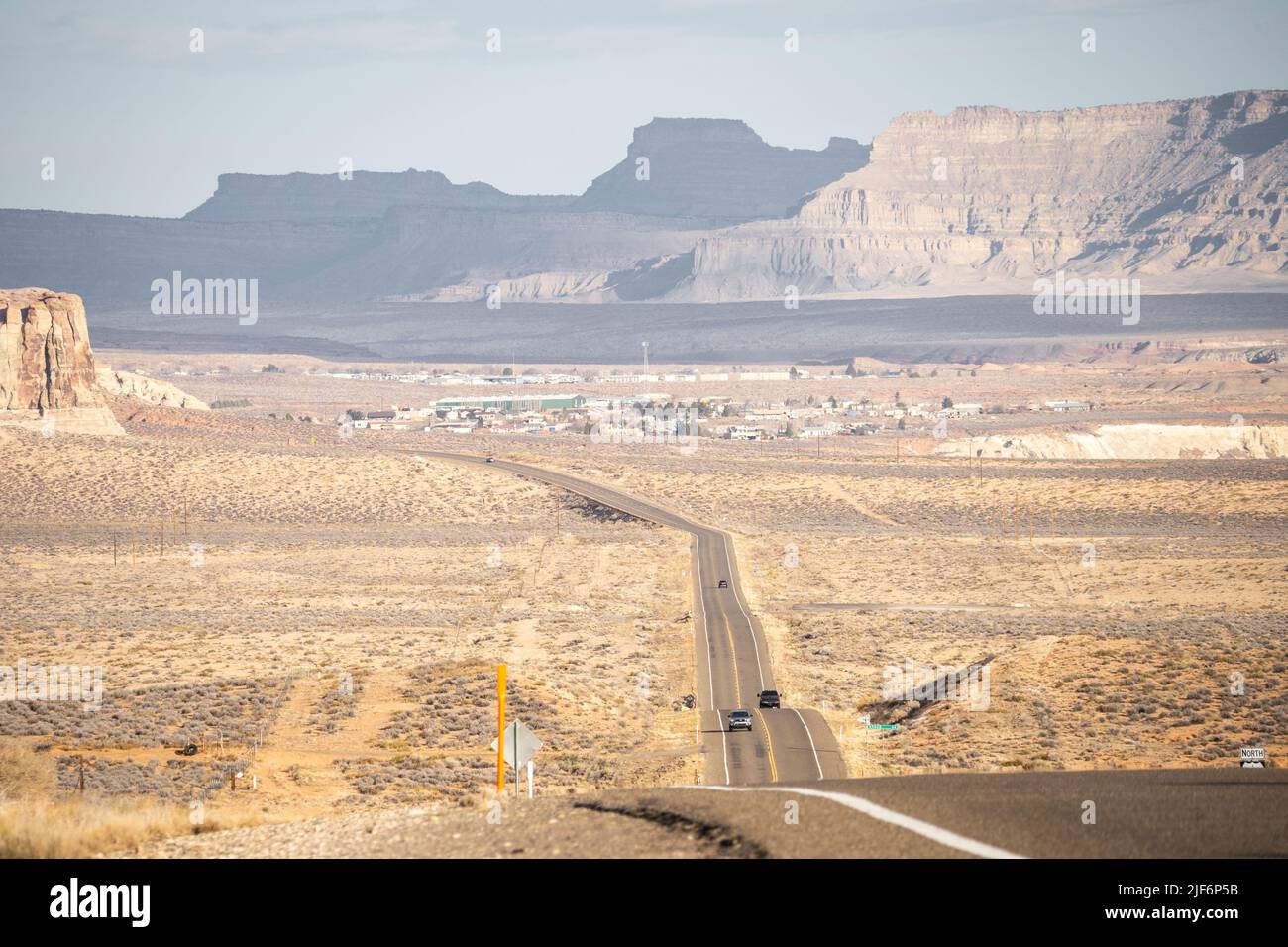 Breathtaking scenery of butte rocky outcrop formations with cloudy sky ...