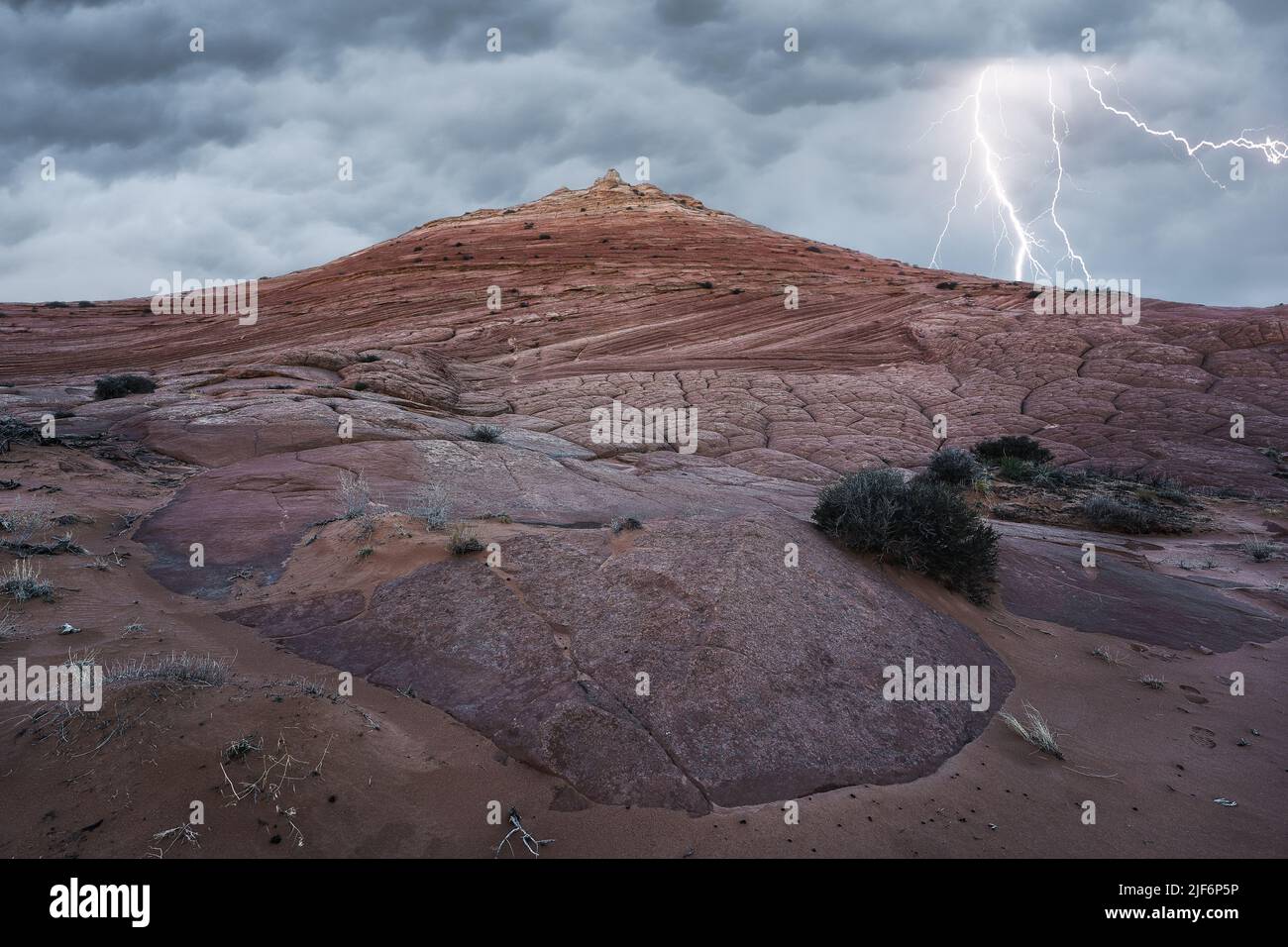 Breathtaking scenery of rocky formations in highlands under under ...