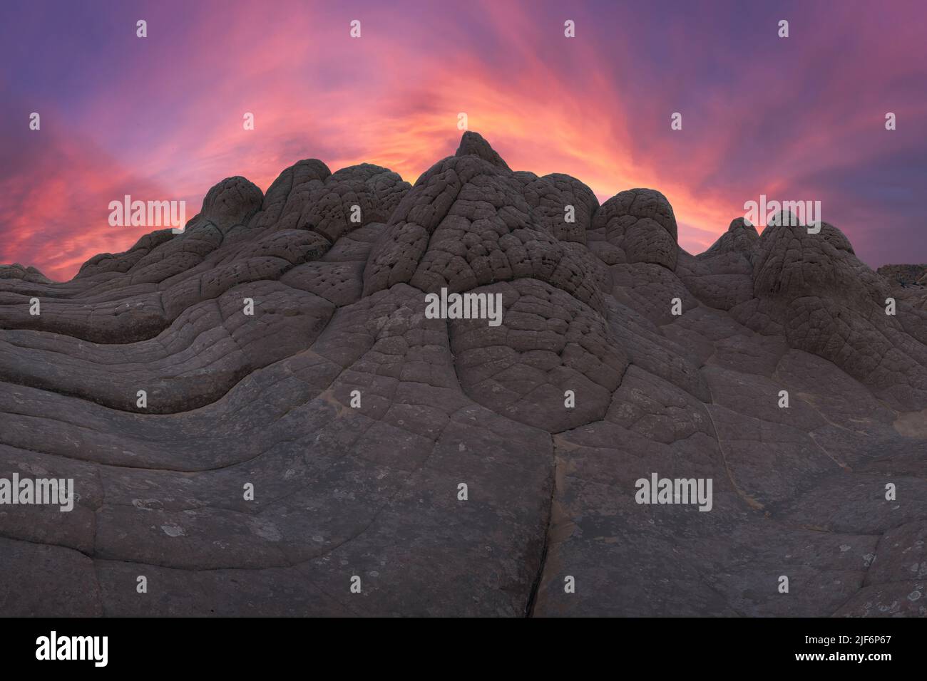 Breathtaking scenery of rocky formations in highlands under colorful ...