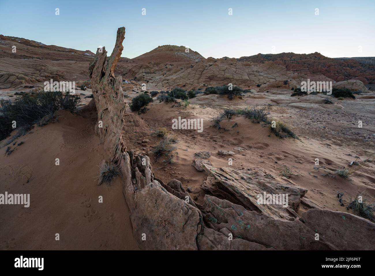 Breathtaking scenery of rocky formations in highlands in Vermillion ...