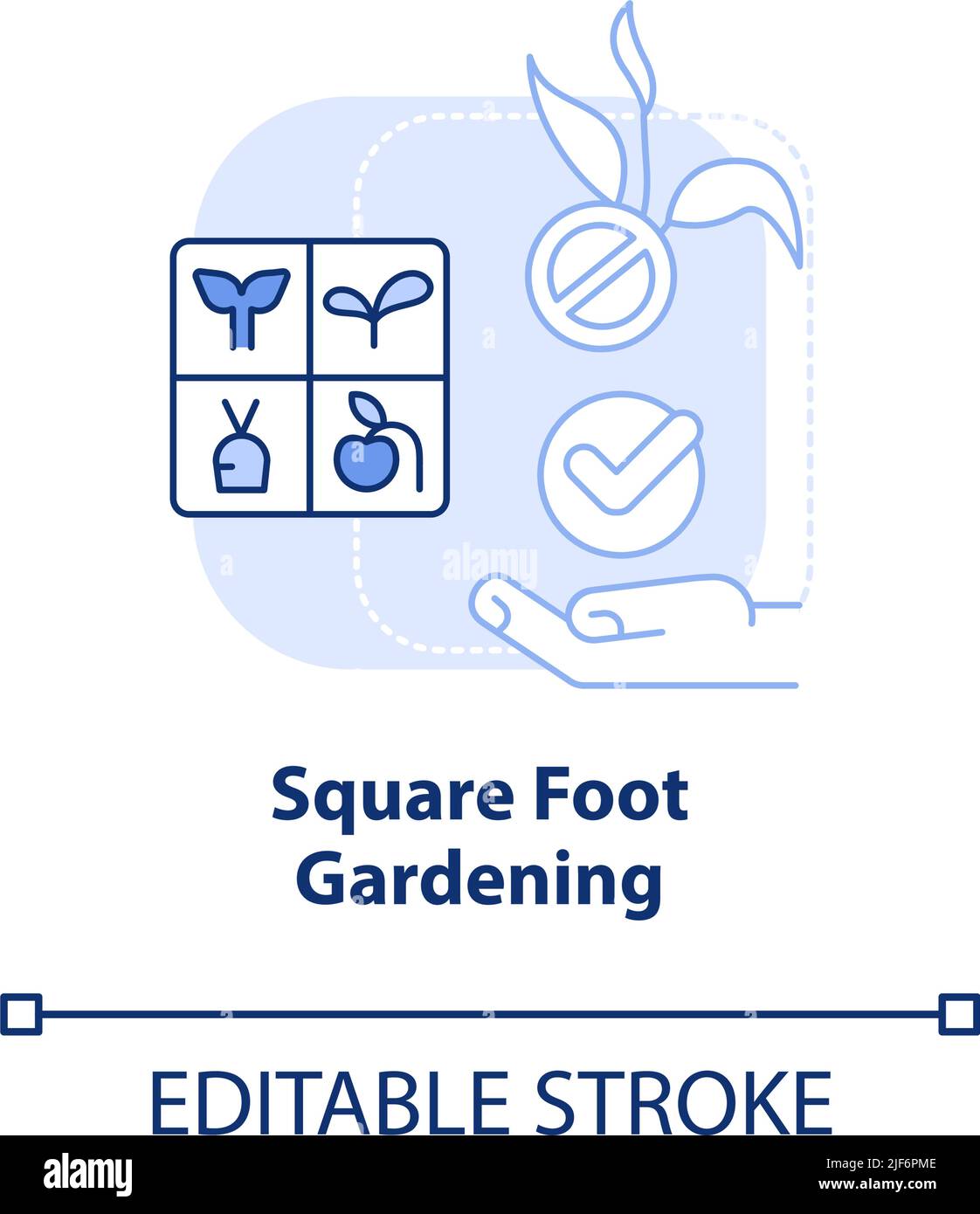 Square foot gardening Stock Vector Images - Alamy