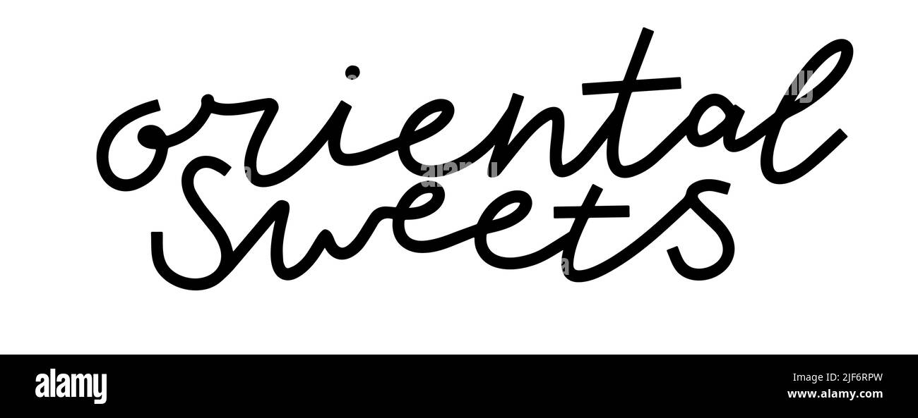 Oriental sweets quote. Baklava desserts hand drawn lettering ...