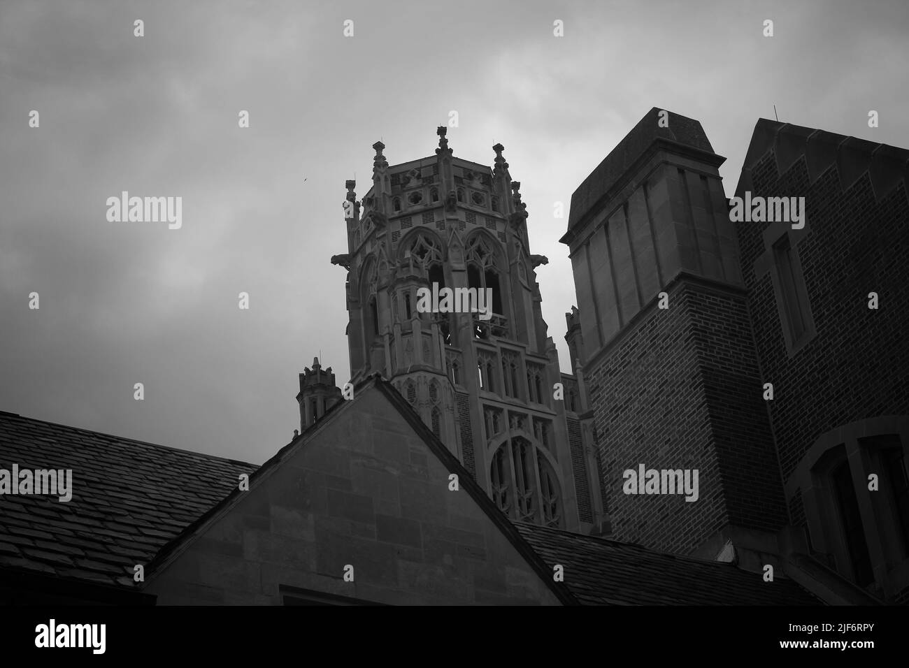 Elaborate and ornate Gothic stone tower with lots of intricate ...