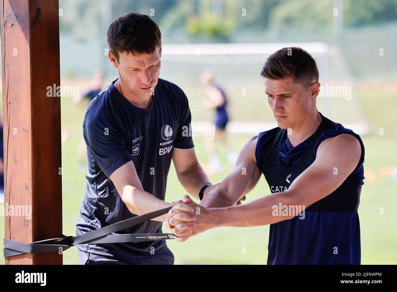 Gent's physical coach Bram De Winne (BDW) and Gent's Alessio Castro ...