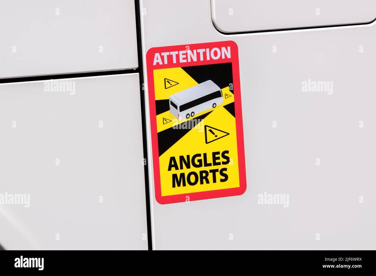 Sticker On A Truck Dead Angle At Amsterdam The Netherlands 28-6-2022 ...