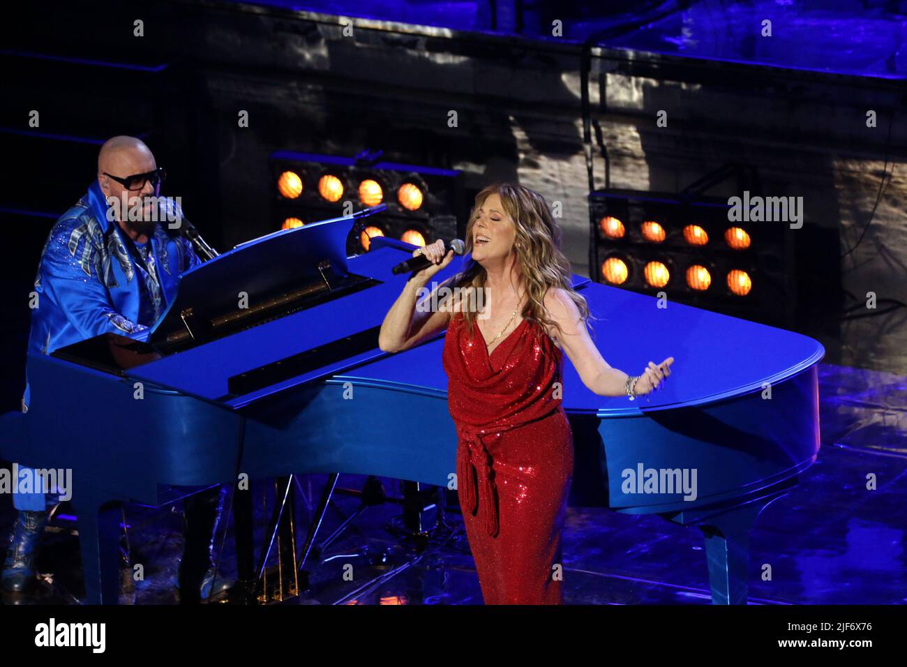 RITA WILSON with DESMOND CHILD singing in Athens. Desmond Child perform ...