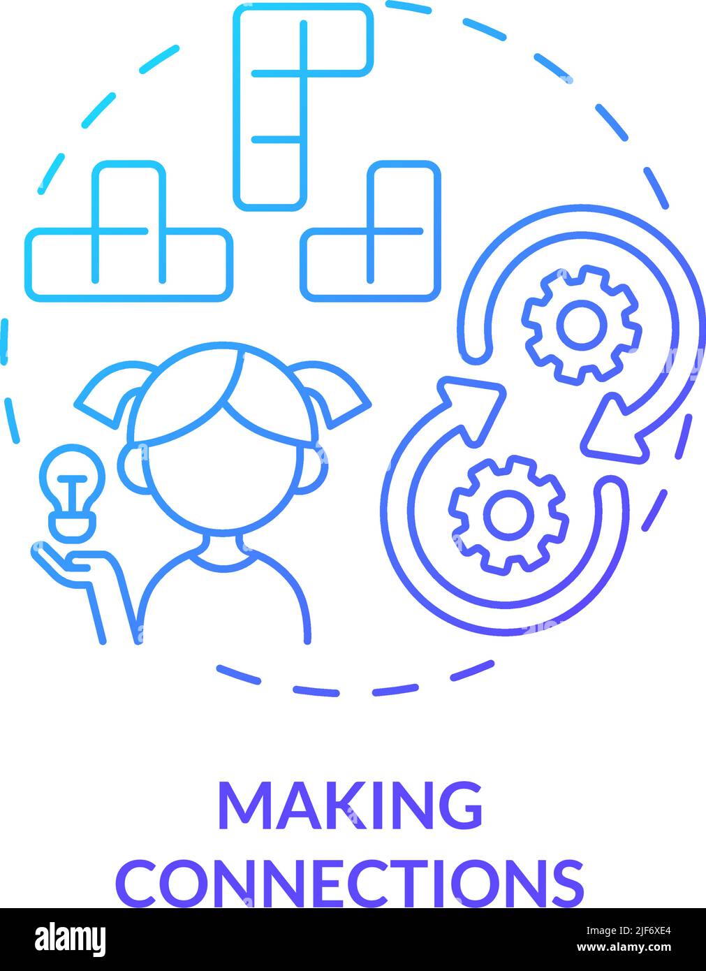 Making connections blue gradient concept icon Stock Vector Image & Art ...