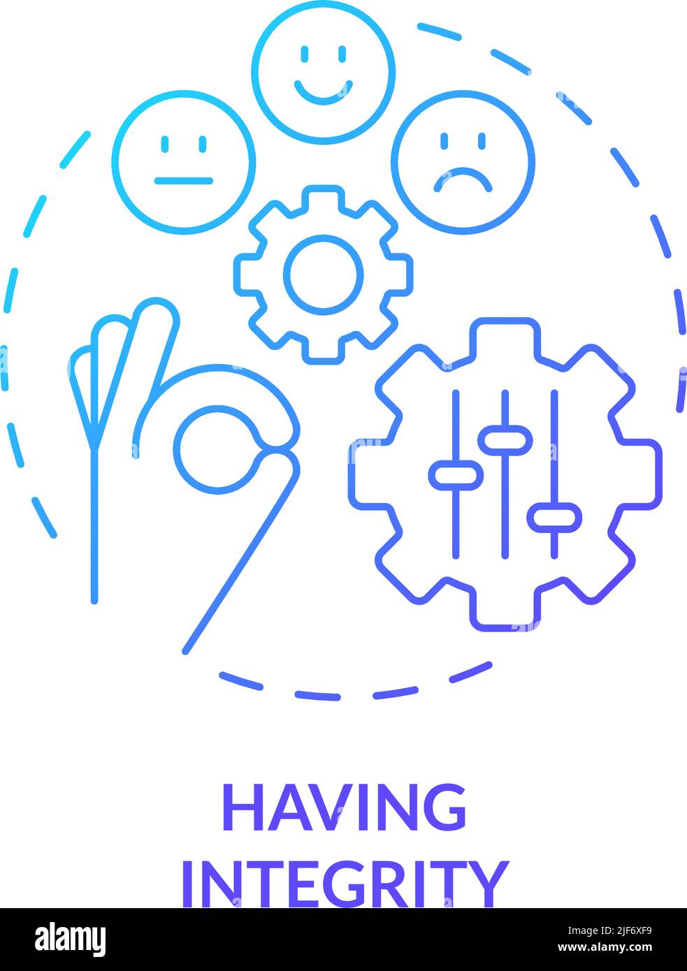 Having integrity blue gradient concept icon Stock Vector Image & Art ... Having integrity blue gradient concept icon Stock Vector Image & Art ...