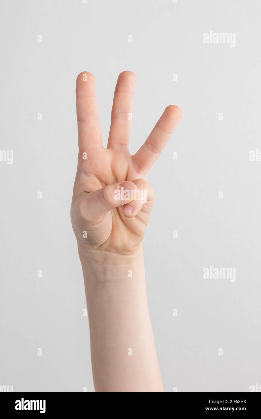 Child counting fingers hi-res stock photography and images - Alamy