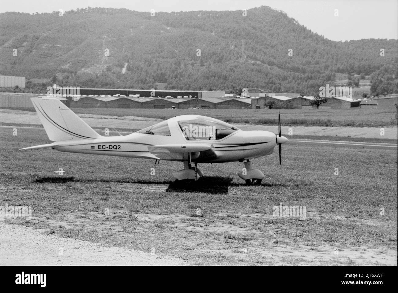 Little light air plane in black and white. TL Ultralight TL-96 Star ...