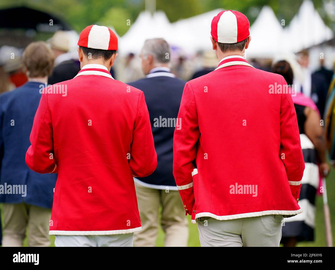 People in the Stewards' Enclosure during the 2022 Henley Royal Regatta ...
