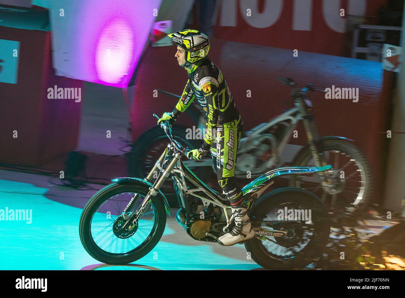 Trial bike exhibition. Vertigo Combat 300 Stock Photo - Alamy