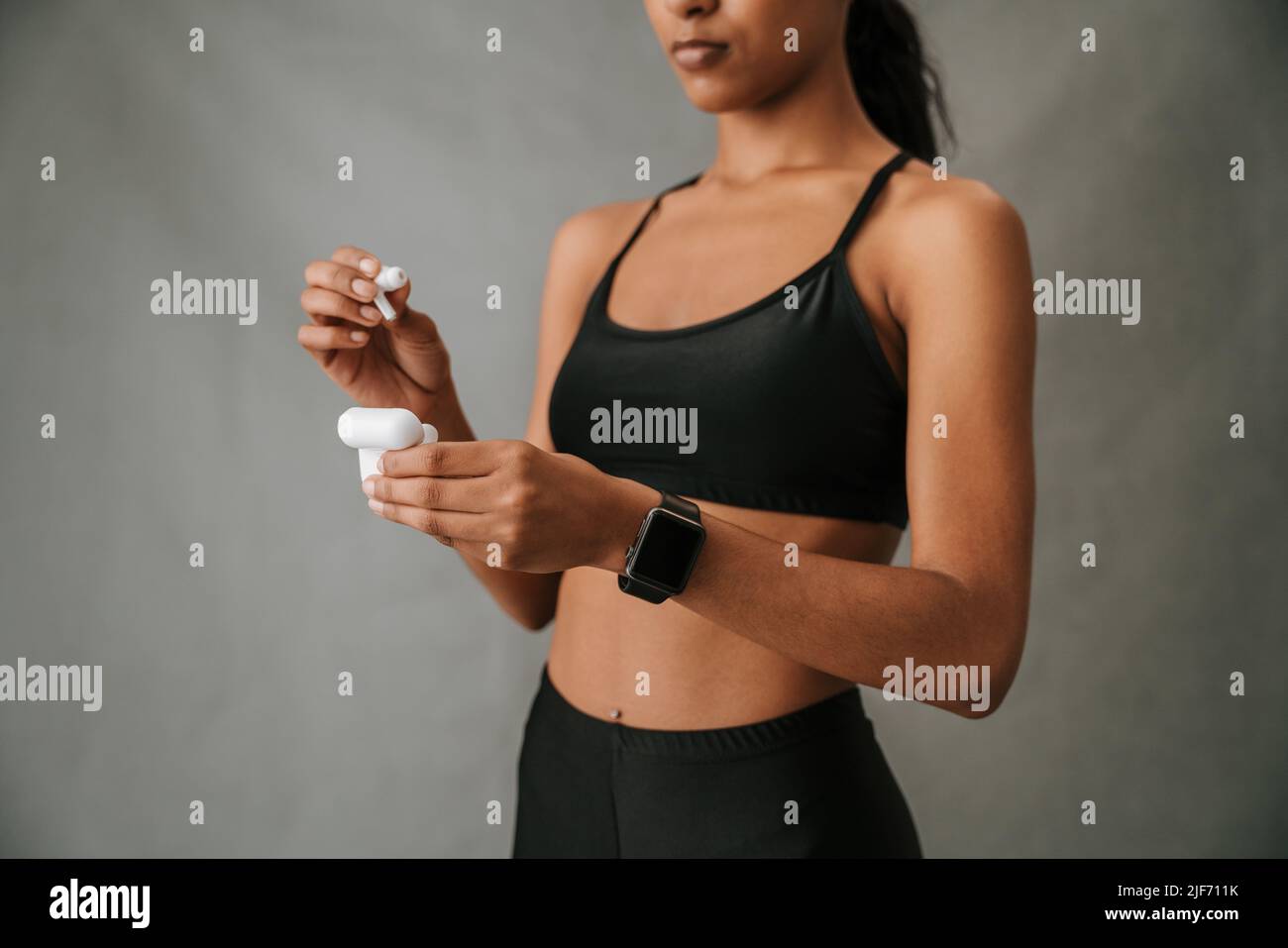 Focused fit african american hi-res stock photography and images - Alamy