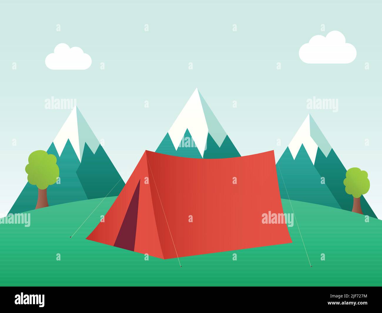 Red Camping Tent Clipart