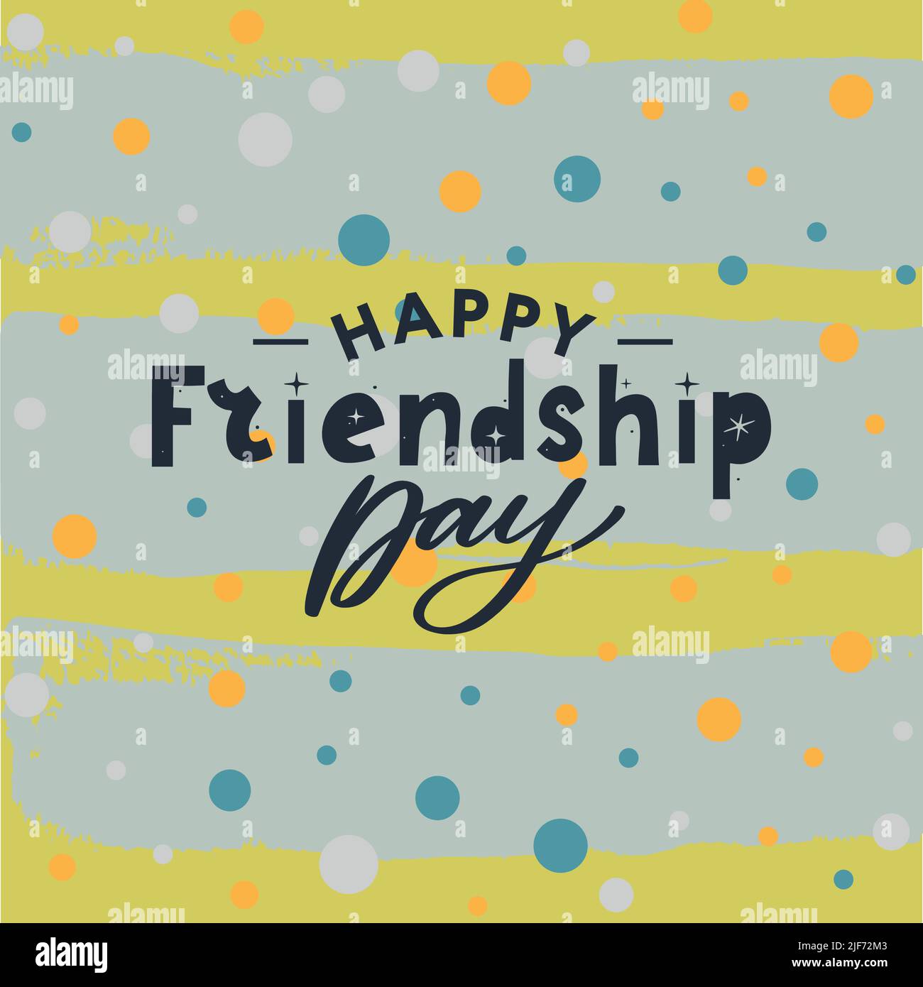 Friendship day vector illustration with text and elements for ...