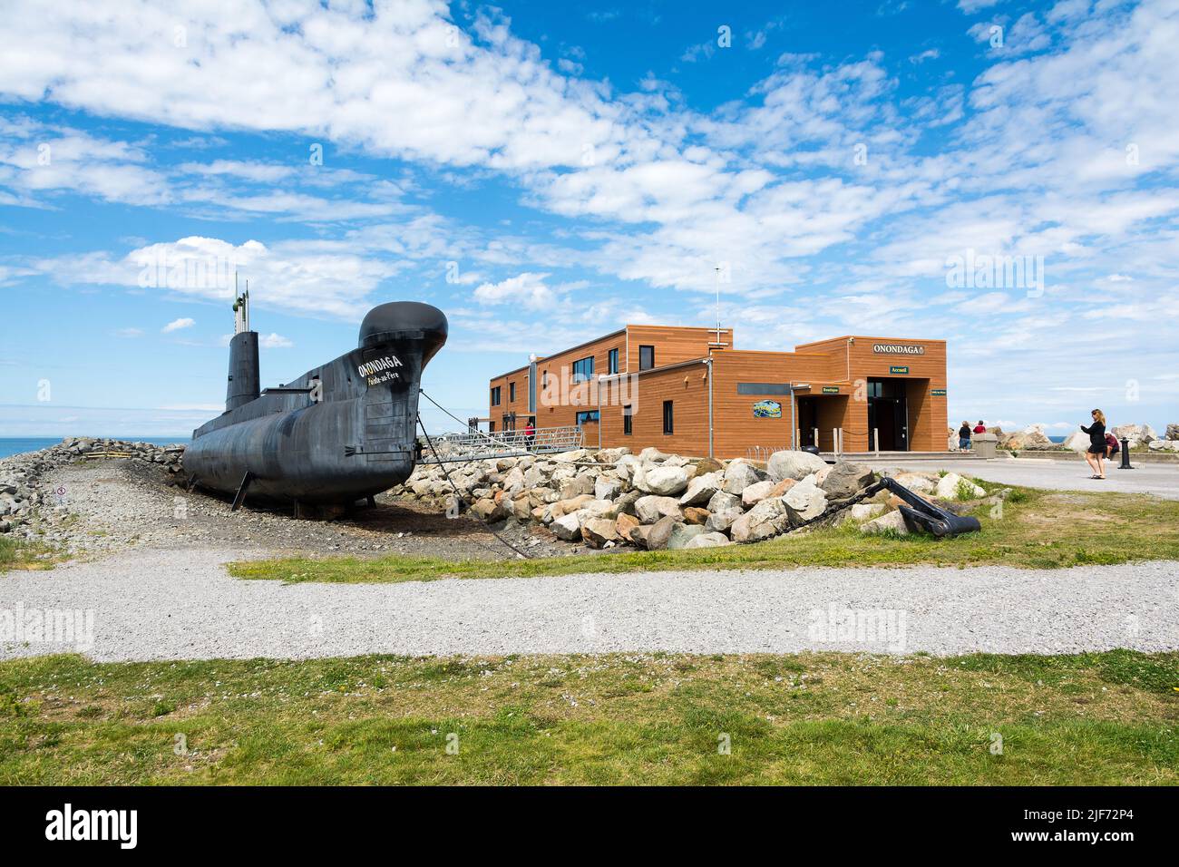 Rimouski, Canada - August 9, 2015:View of the Pointe au Pere lighthouse ...