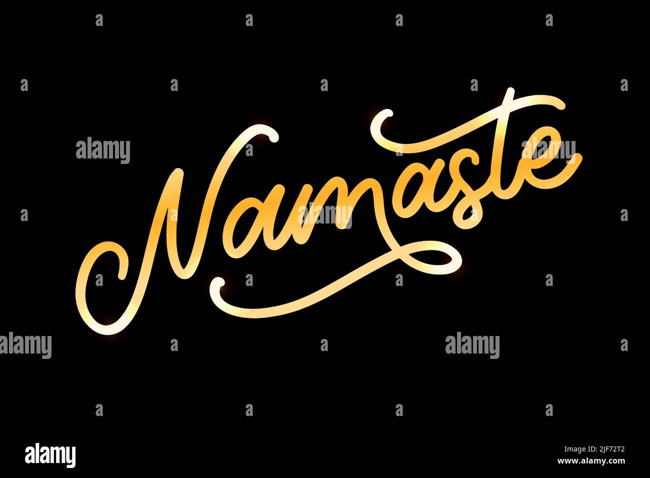 Vector lettering. Calligraphic poster with phrase - Namaste. Hand drawn ...