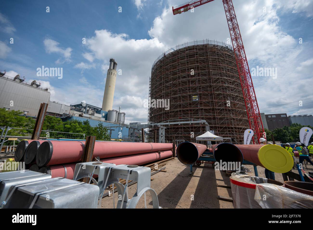 Berlin, Germany. 30th June, 2022. A heat storage facility with a ...