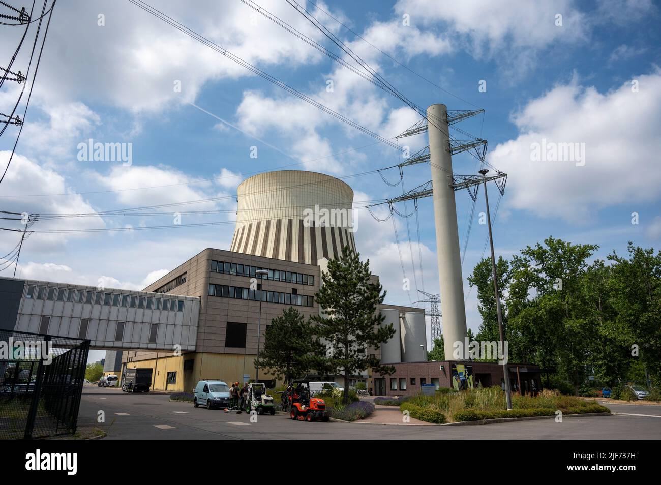 Berlin, Germany. 30th June, 2022. Clouds pass over a cooling tower at ...