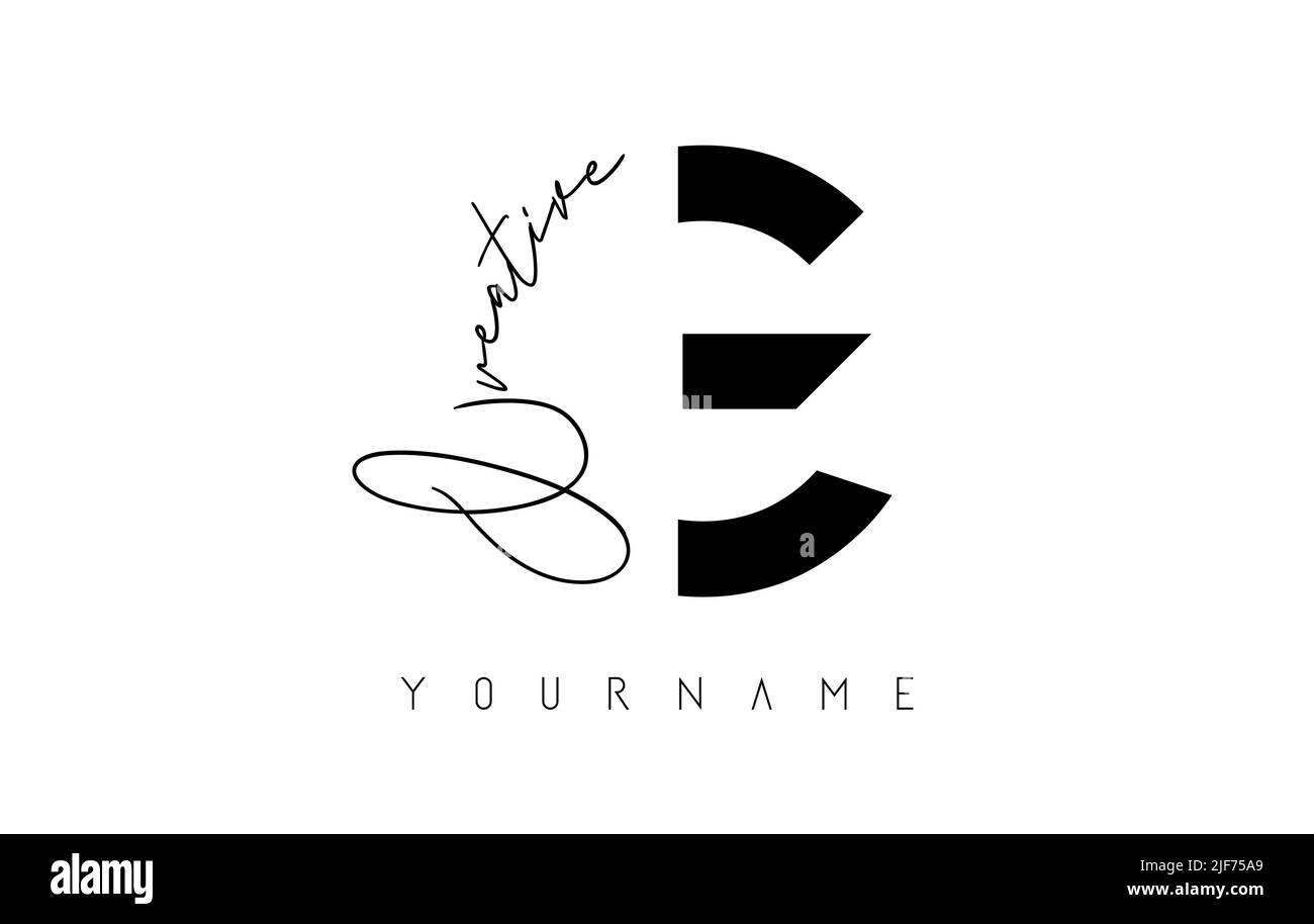 Creative G logo with cuts and handwritten text concept design. Letter ...