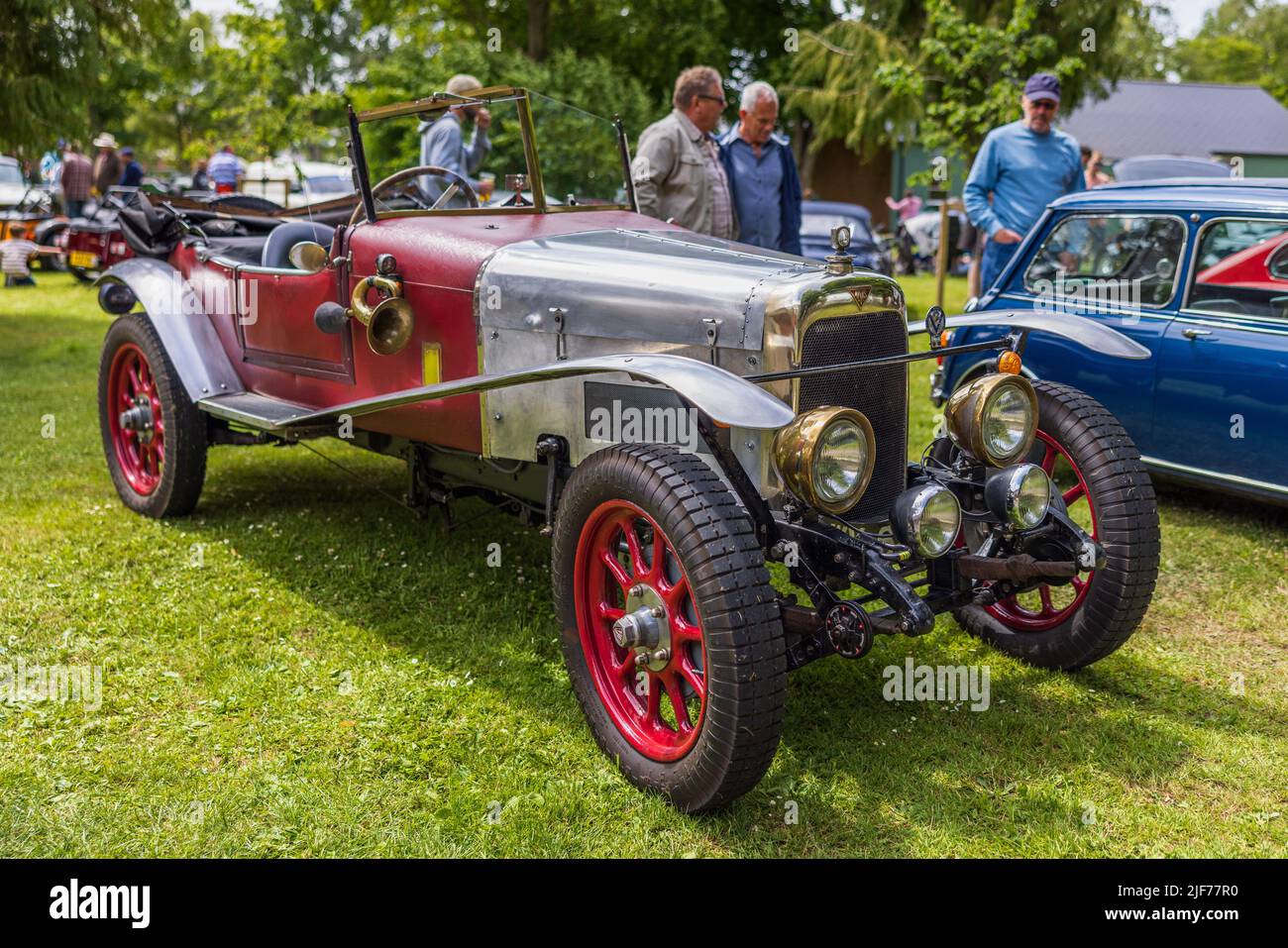 Alvis vintage motor car on display at the June Scramble held at the Bicester Heritage Centre on ...