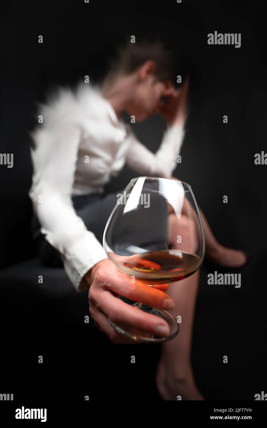 Womans alcoholism hi-res stock photography and images - Alamy