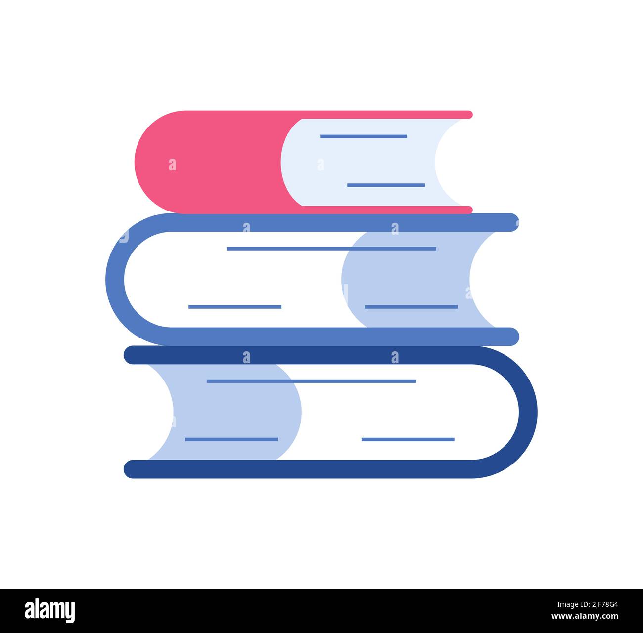 Book icon vector in flat style. E-learn, e-library, remote class sign ...