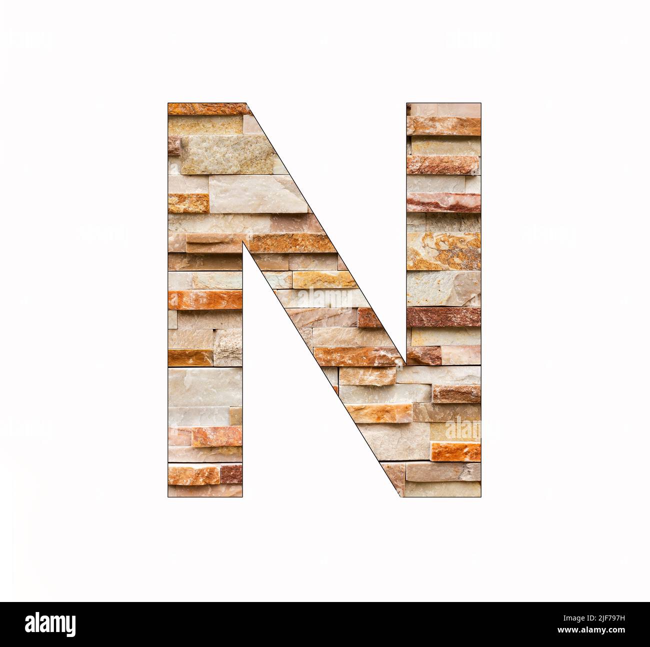 Alphabet letter N - Marble blocks background Stock Photo - Alamy