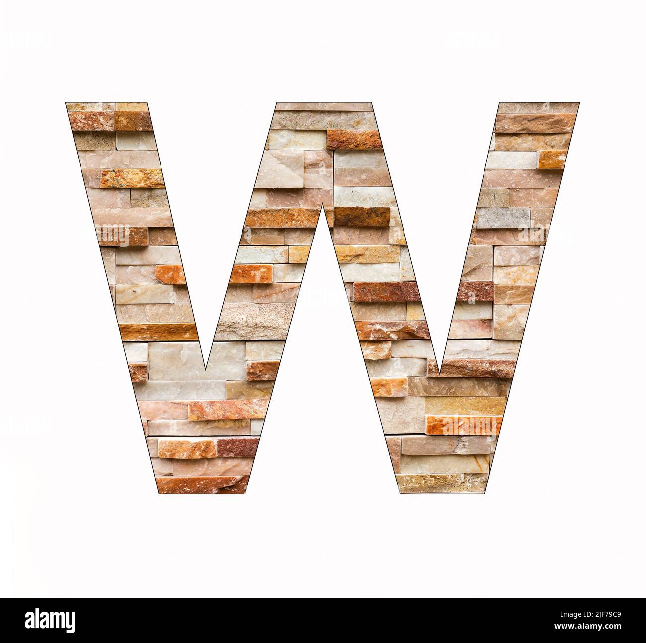 Alphabet letter W - Marble blocks background Stock Photo - Alamy