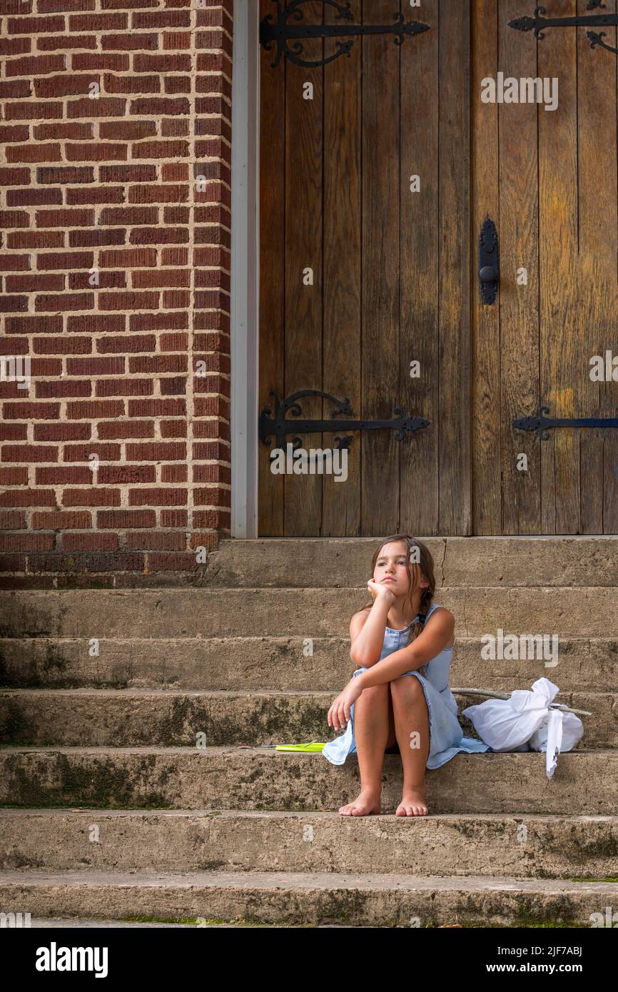 Cornelius, NC, USA. 29th June, 2022. A homeless, hungry, abandoned ...