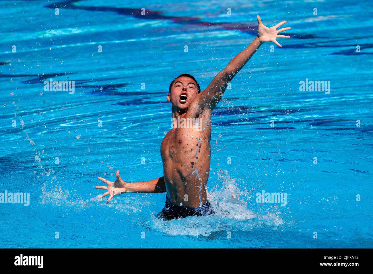 Budapest, Hungary, 25th June 2022. Haoyu Shi of China competes in the ...
