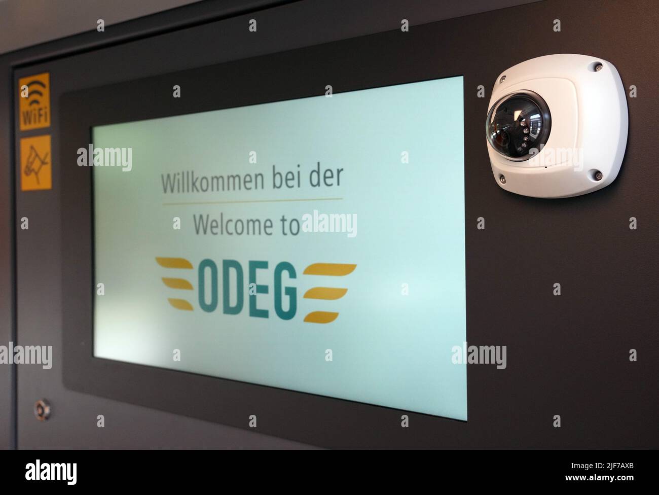 30 June 2022, Brandenburg, Brandenburg (havel): A video camera is ...