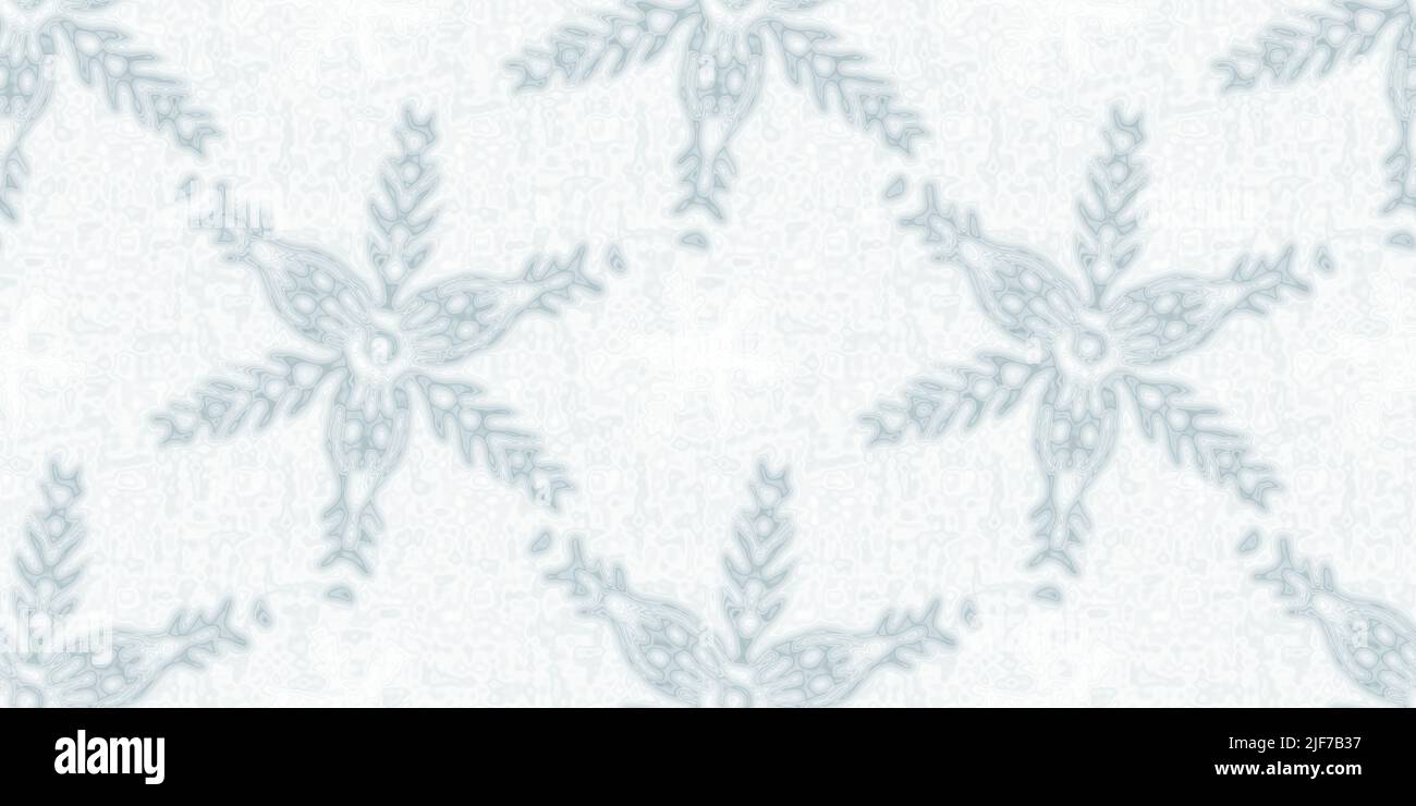 Soft ice blue snow flake border pattern background. Simple minimal ...